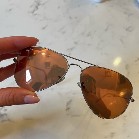Ray-Ban | Accessories | Ray Ban Pink Aviator Size Large | Poshmark